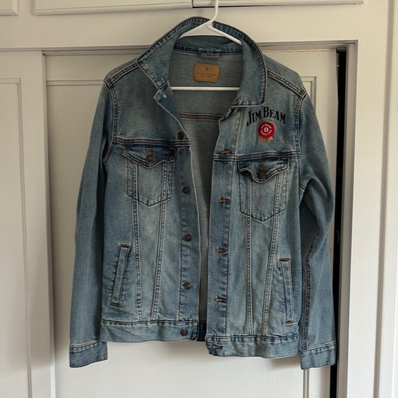 Jackets & Coats | Jim Beam Denim Jacket With Embroidered Logo | Poshmark